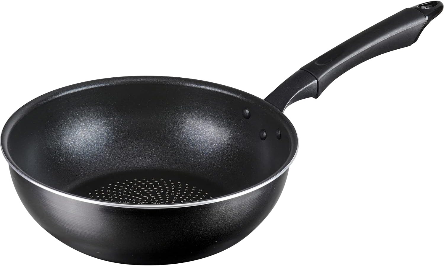 Amazon｜パール金属 フライパン ブラック 24cm ふっ素加工軽量 深型 クッキングライト HB-4028｜フライパン オンライン通販