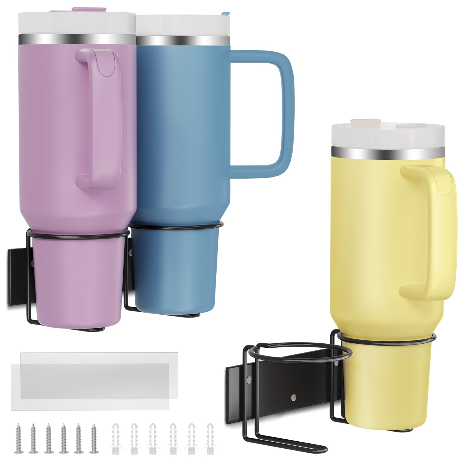 Amazon.com: Cup Holder for Stanley Tumbler 2 PCS, Stainless Steel Wall ...