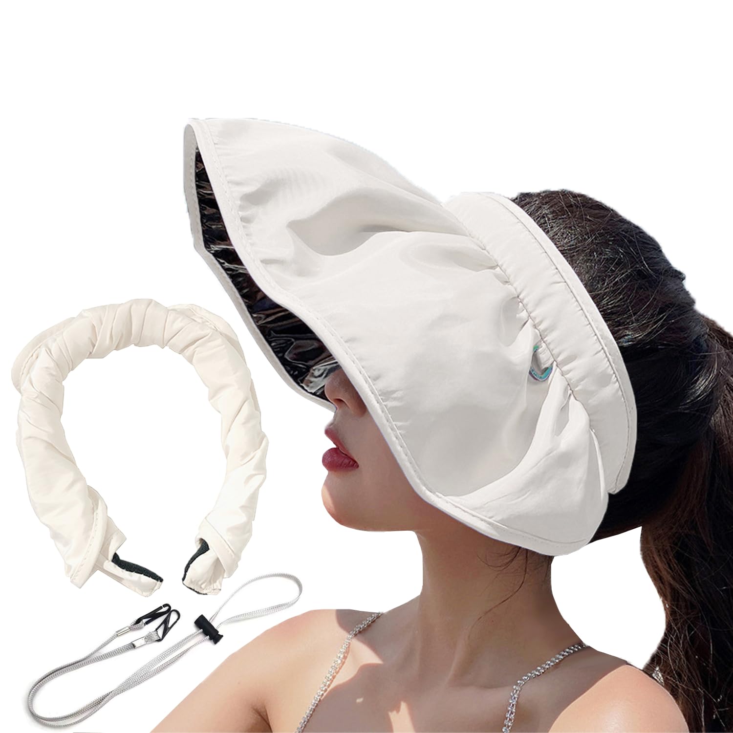 Beach Visor Fashion （sky Blue）New Women Summer Visors Hat Wide
