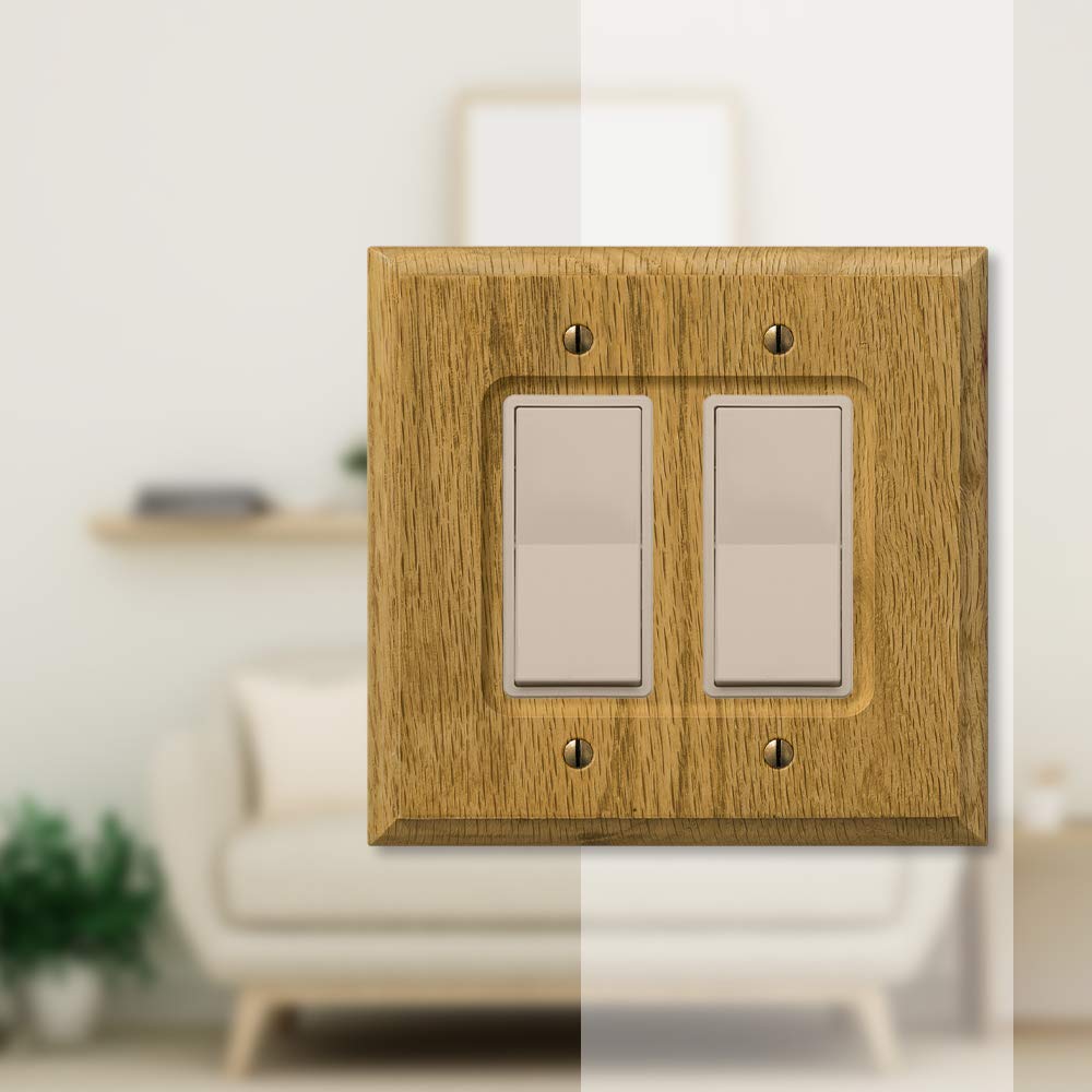 Snapklik.com : Amerelle Traditional Double Rocker Wood Wallplate In ...
