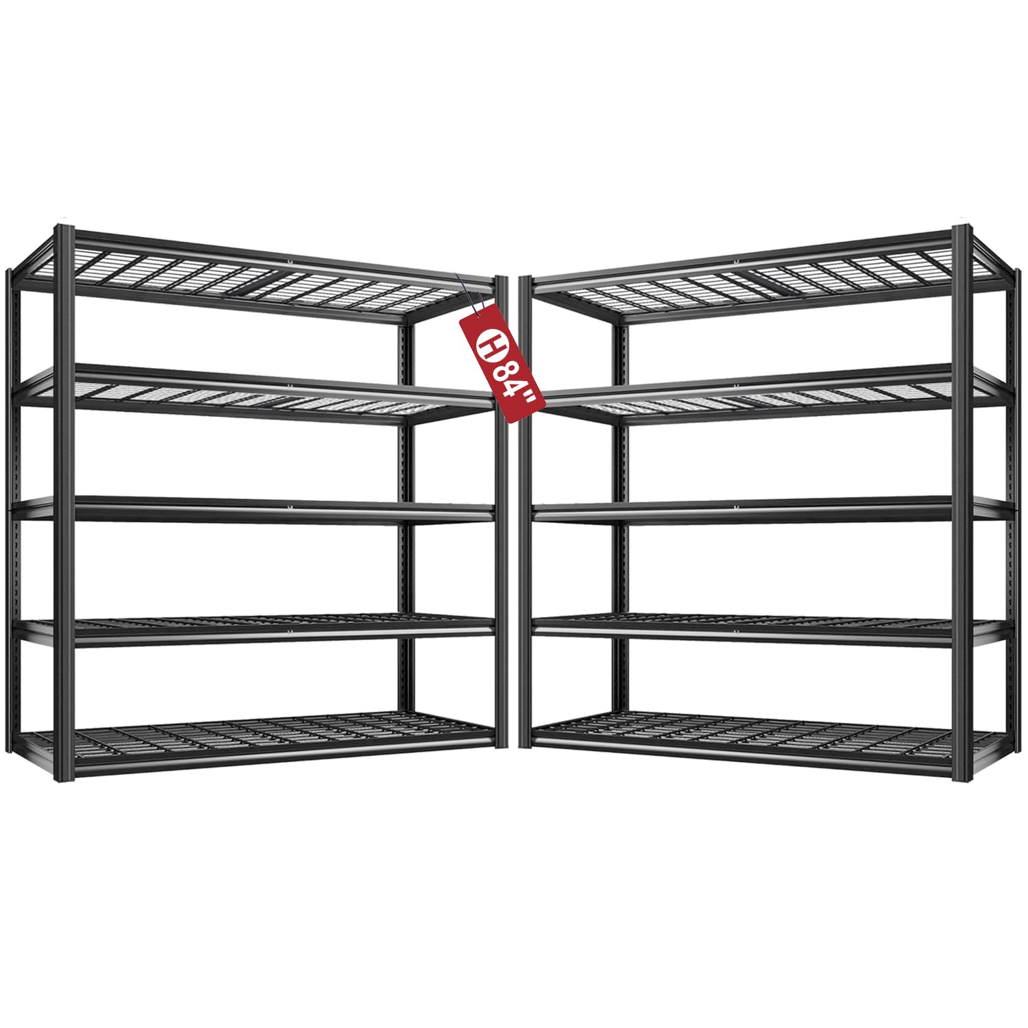 Amazon.com: Sajanic 84" H Garage Storage Shelves 5 Tier Adjustable Wire ...