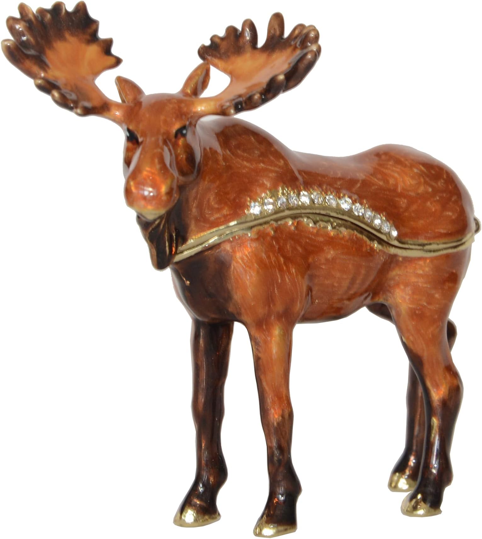 Amazon.com: JHYTRINKETBOX Moose Trinket Box with Crystals Animal ...
