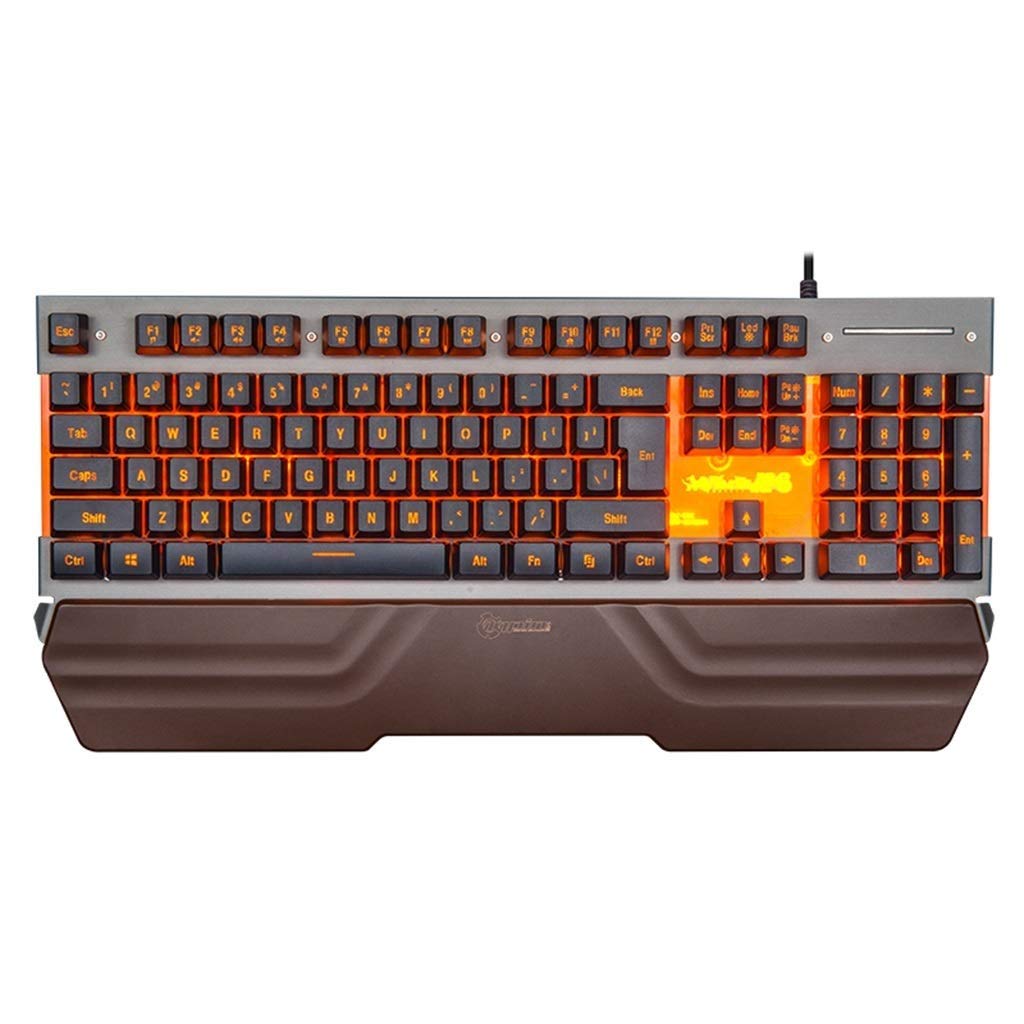 Buy Lflzcp Wired Orange Backlit Keyboard Metal Multimedia Ergonomic ...