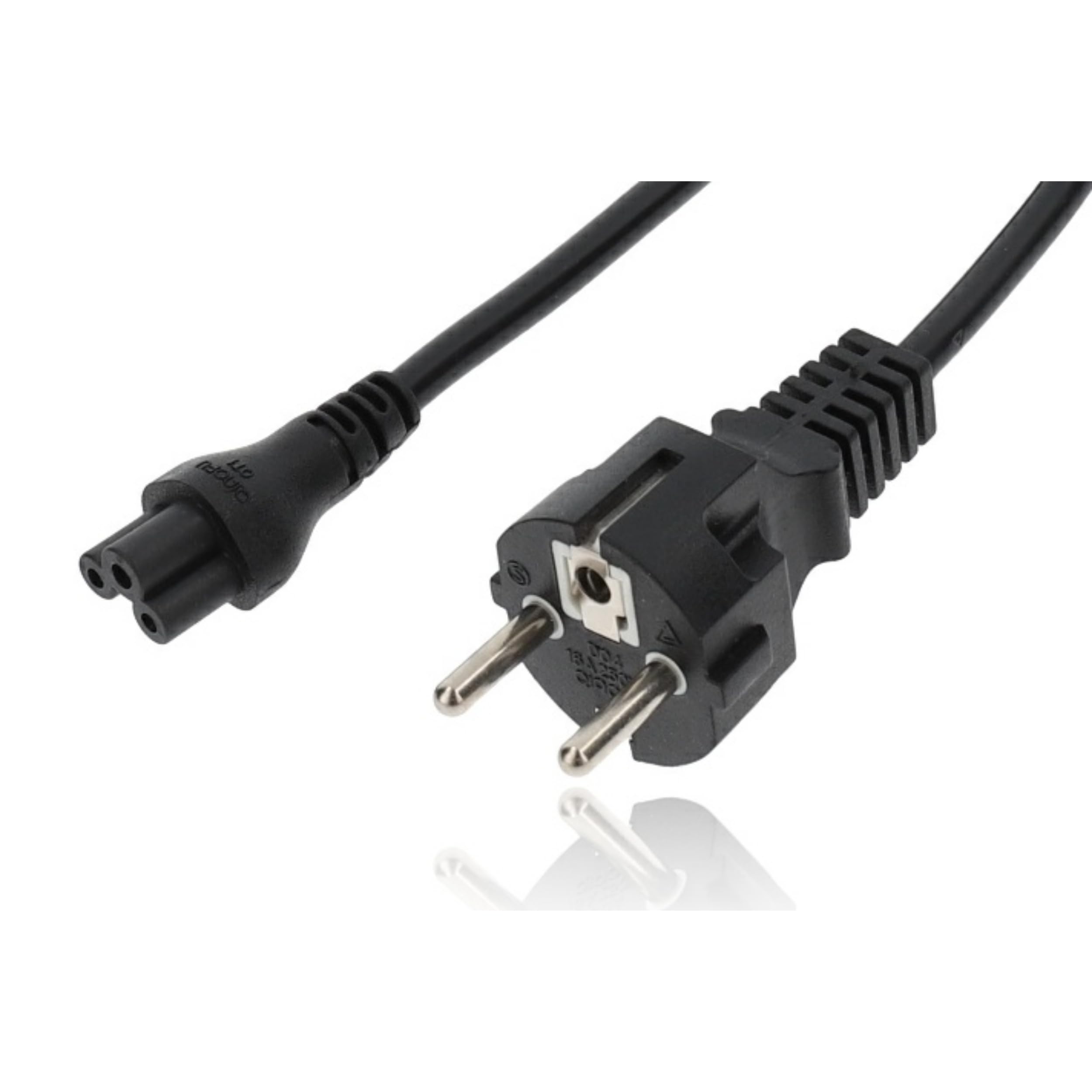 P4Y EU Plug to C5 Power Cable, Clover, PVC, 1m Black: Amazon.co.uk ...