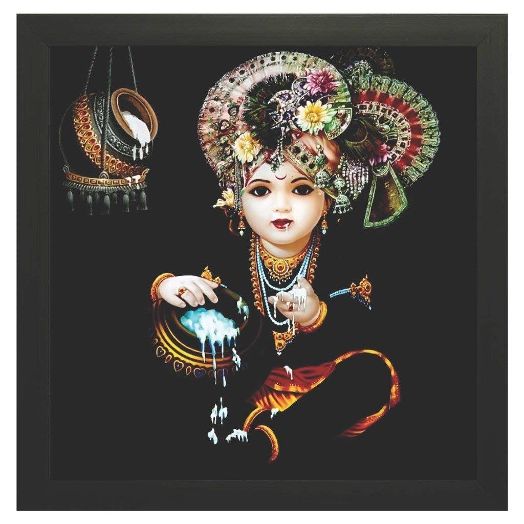 FRIENDS OFFICE AUTOMATION Framed Krishna Bal roop Wall Paintings for ...