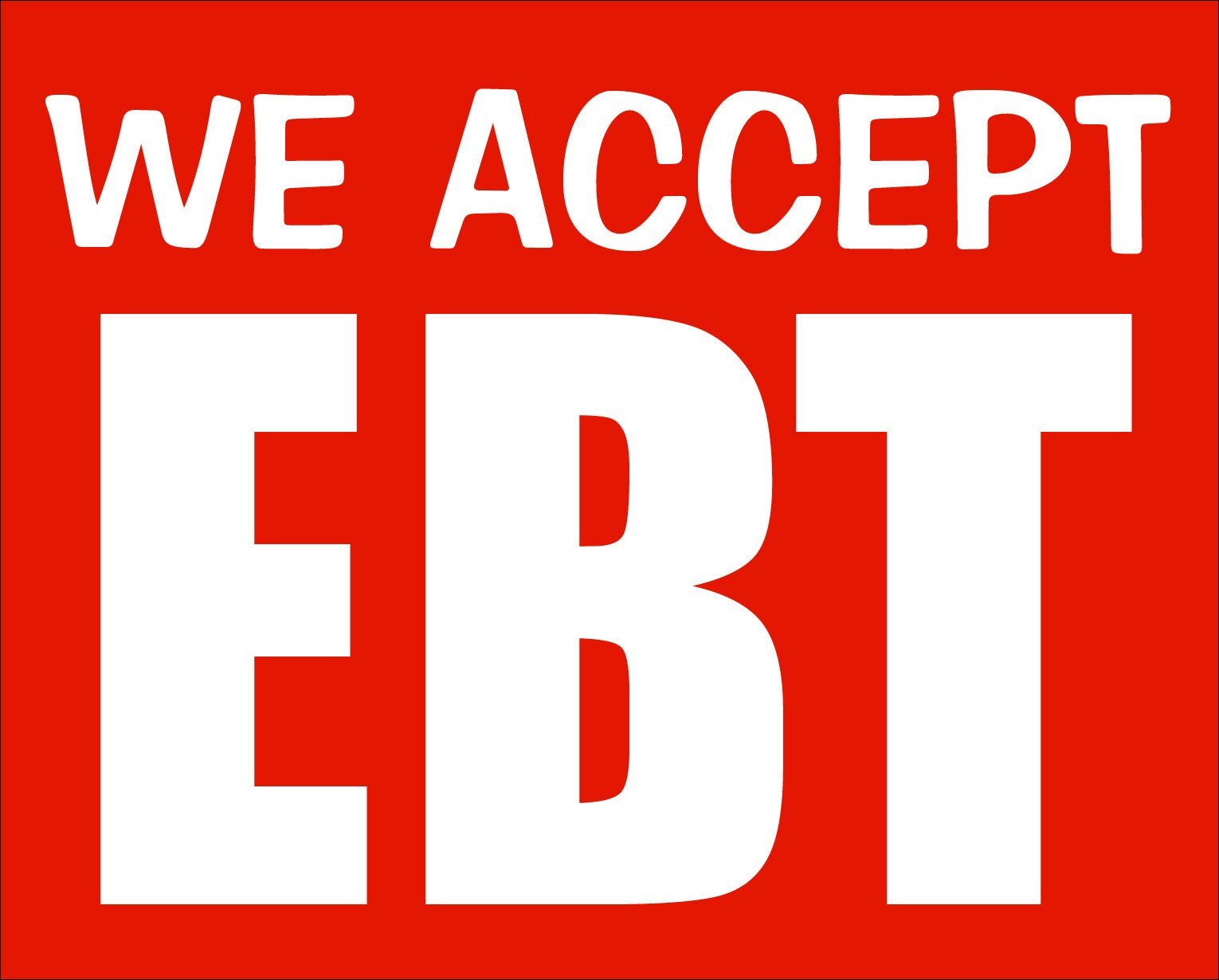 Amazon.com: LPF USA We Accept EBT Sticker (Business Window Decal ...