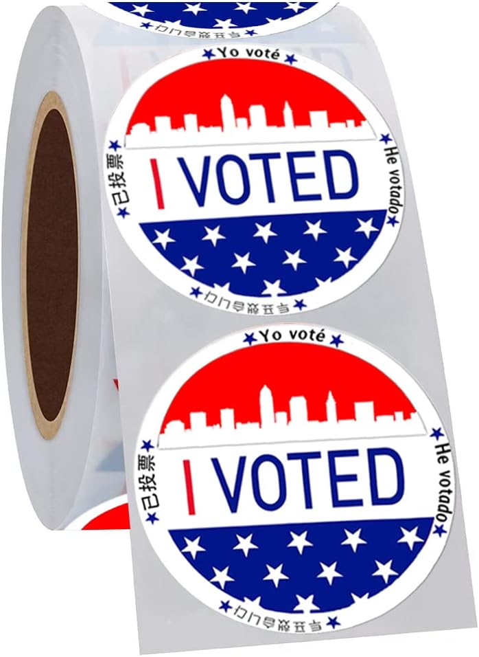 I Voted Stickers 2 Inch Voted Today Stickers Permanent Self Adhesive ...