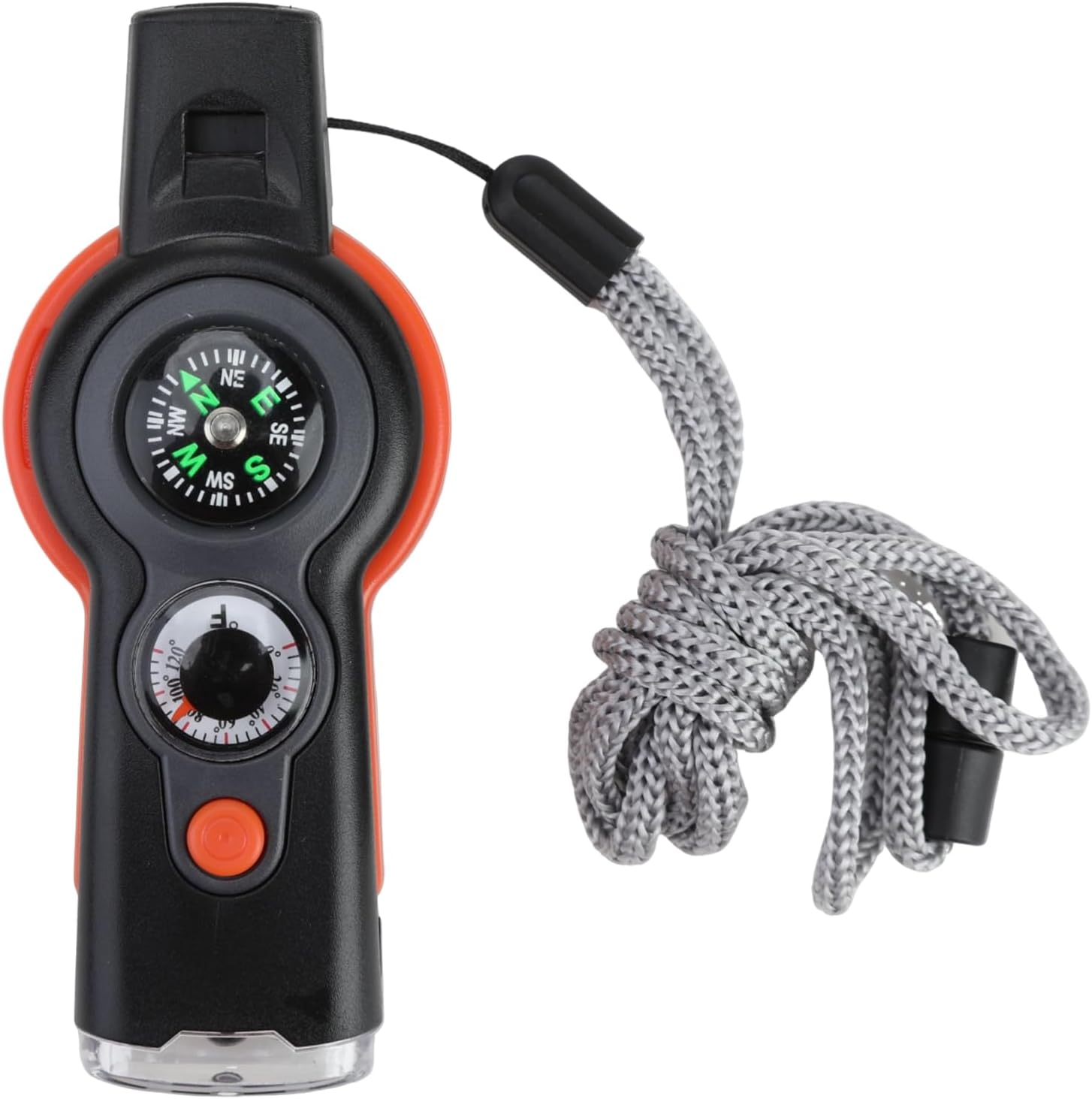 Emergency Survival Whistle, 7-in-1 Compact Safety Whistle with Compass ...