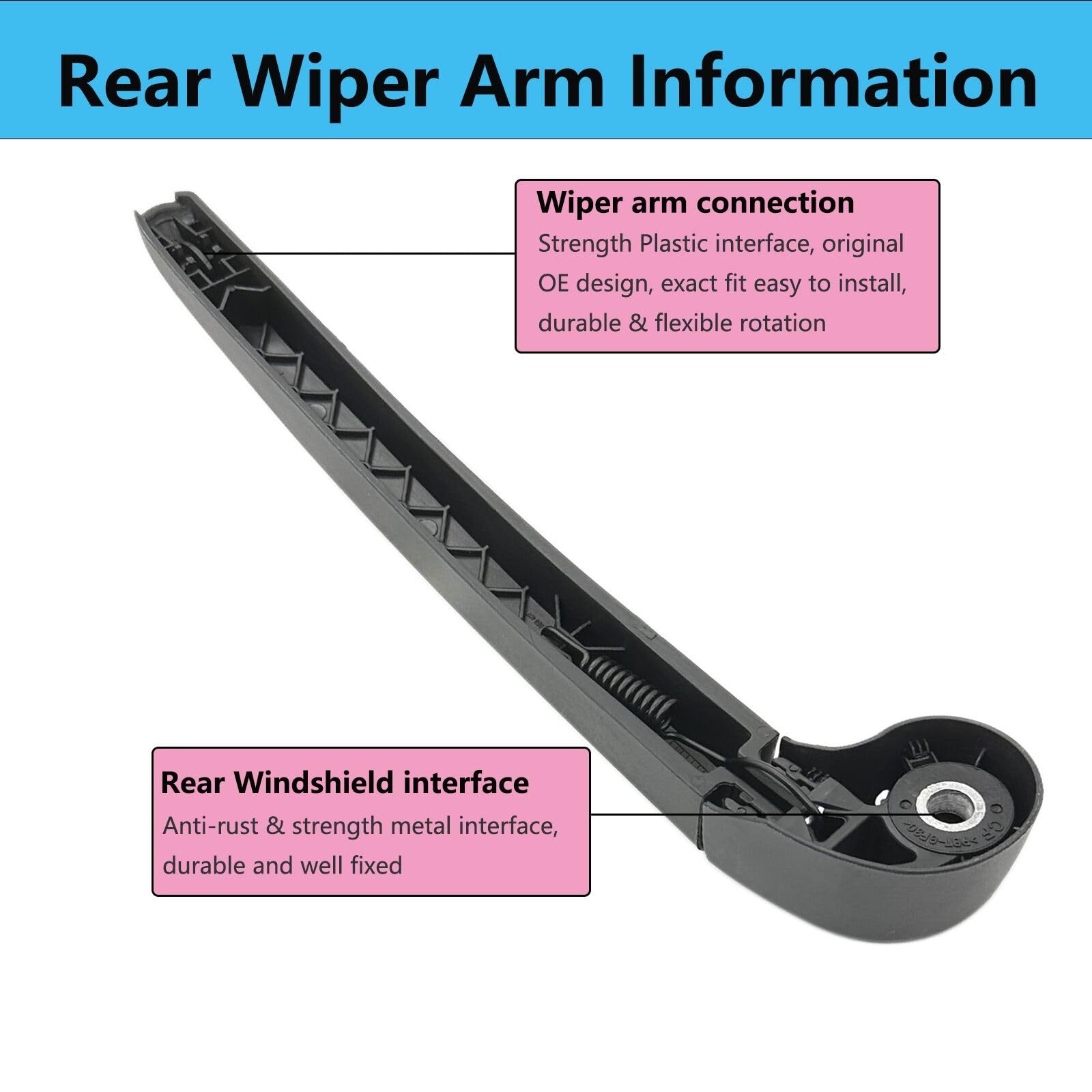OEM 8R0-955-407-1P9 Wiper Rear Wiper Arm & Blade Kit For Audi Q5 / SQ5 ...