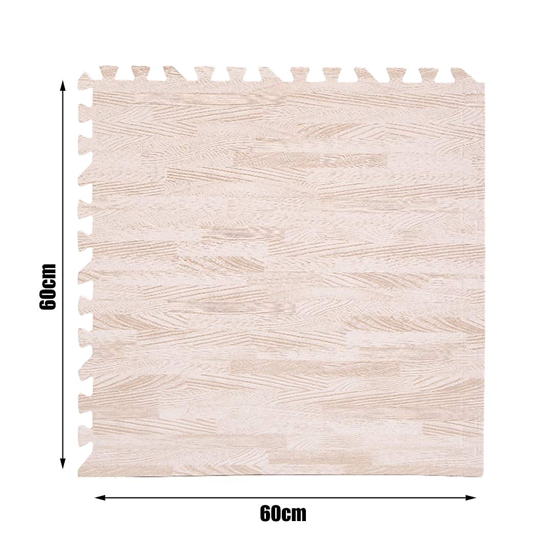 LUVODI Interlocking EVA Foam Mats Wood Effect Soft Gym Home Exercise ...