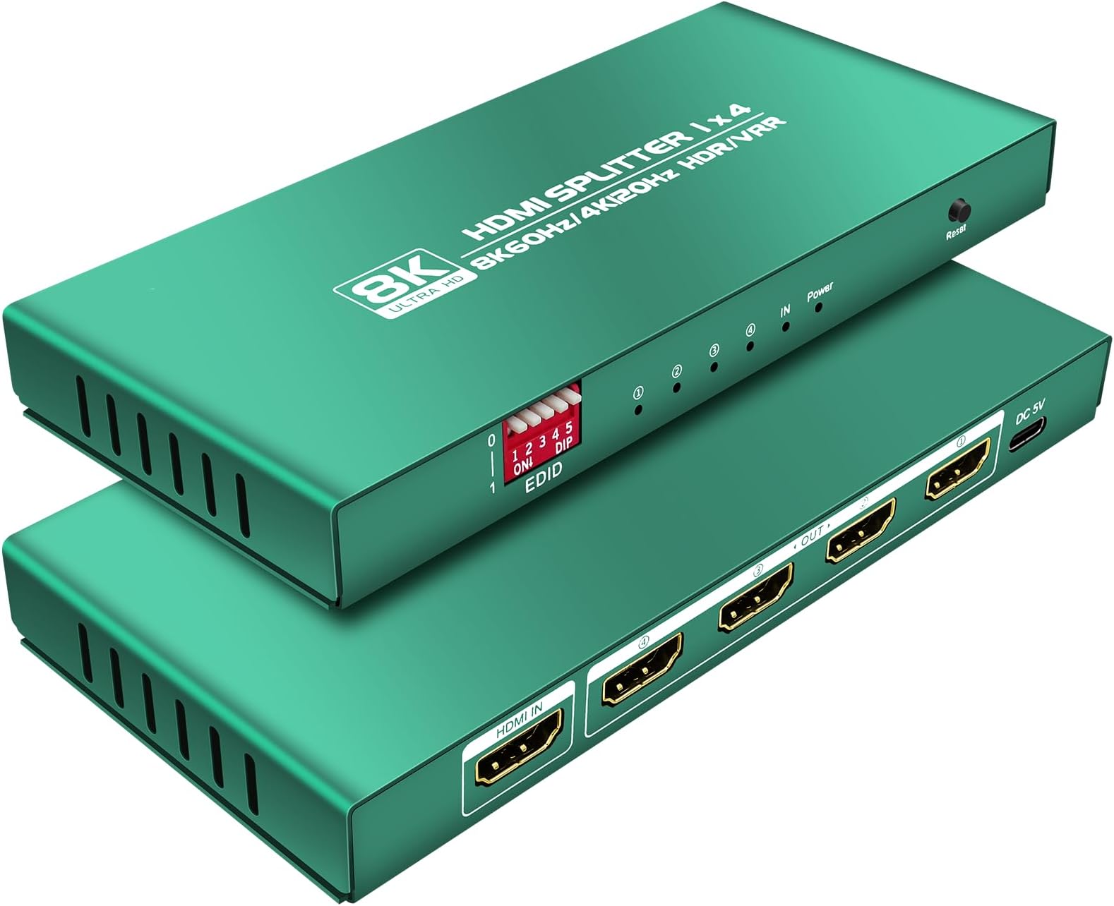 Amazon.com: HDMI Splitter 1 in 4 Out 4k 120hz hue sync Box 1x4 hdmi Duplicator 4k 120hz 4 Way ...