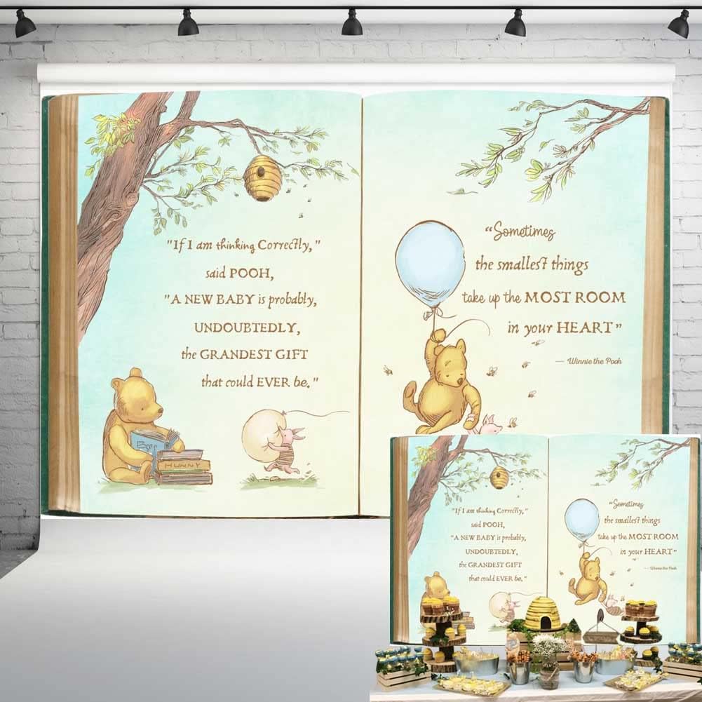 Amazon.com : Classic Pooh Giant Book Backdrop Vintage Hundred Acre Wood ...