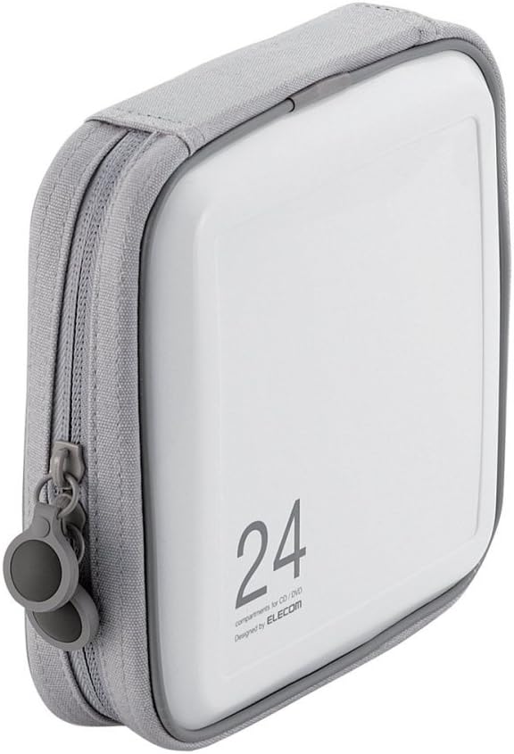Amazon.co.jp: エレコム DVD CDケース セミハード ファスナー付 24枚収納 ホワイト CCD-H24WH : パソコン・周辺機器