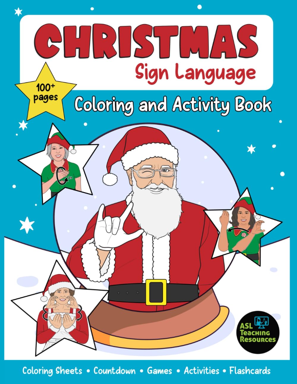 Merry Christmas Sign Language Coloring and Activity Book: Christmas for ...