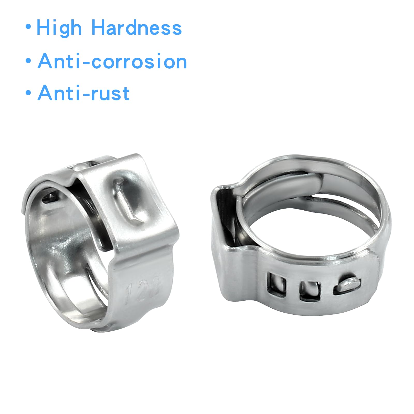 Snapklik.com : 50 Pcs Single Ear Hose Clamp 10.3mm-12.8mm, Hose Crimp ...