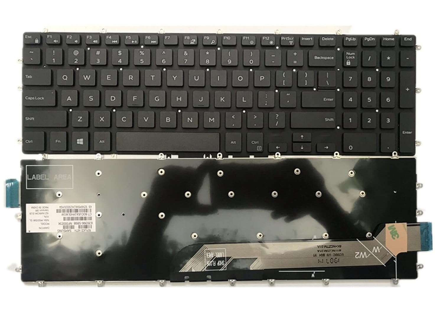 TravisLappy Laptop Keyboard for Dell Inspiron 5565/5570/5567/7569/7577 ...