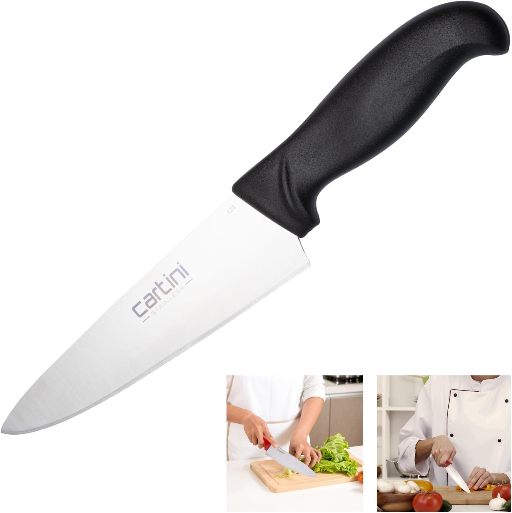 Buy Cartini Classic Cleaver Knife, Stainless Steel, Black Online at Low ...