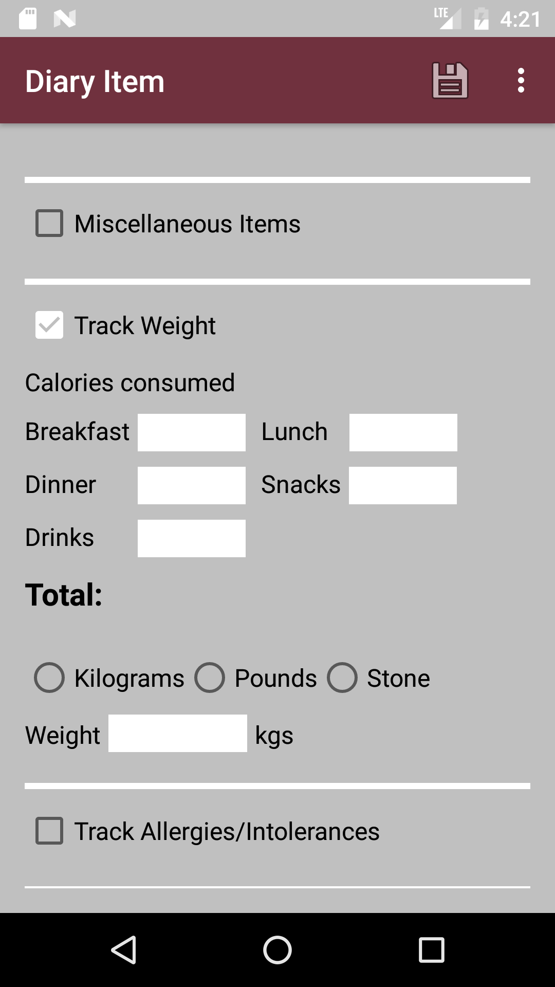 Food Diary - App on Amazon Appstore