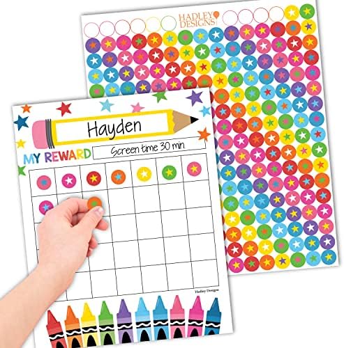 Amazon.com : Sticker Chart for Kids Behavior at Home & Classroom - 25 ...