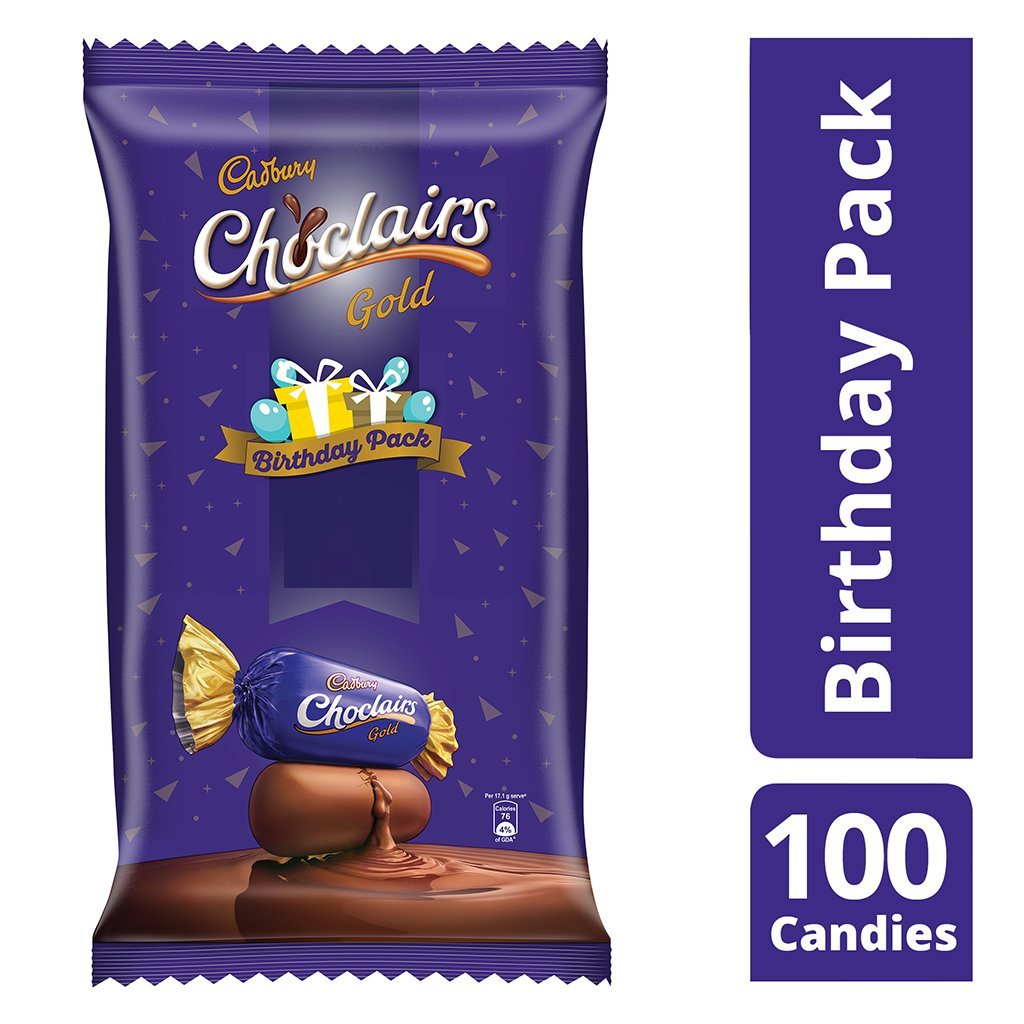 Cadbury Choclairs Gold Birthday Pack, 655.5g (115 Pieces) : Amazon.in ...