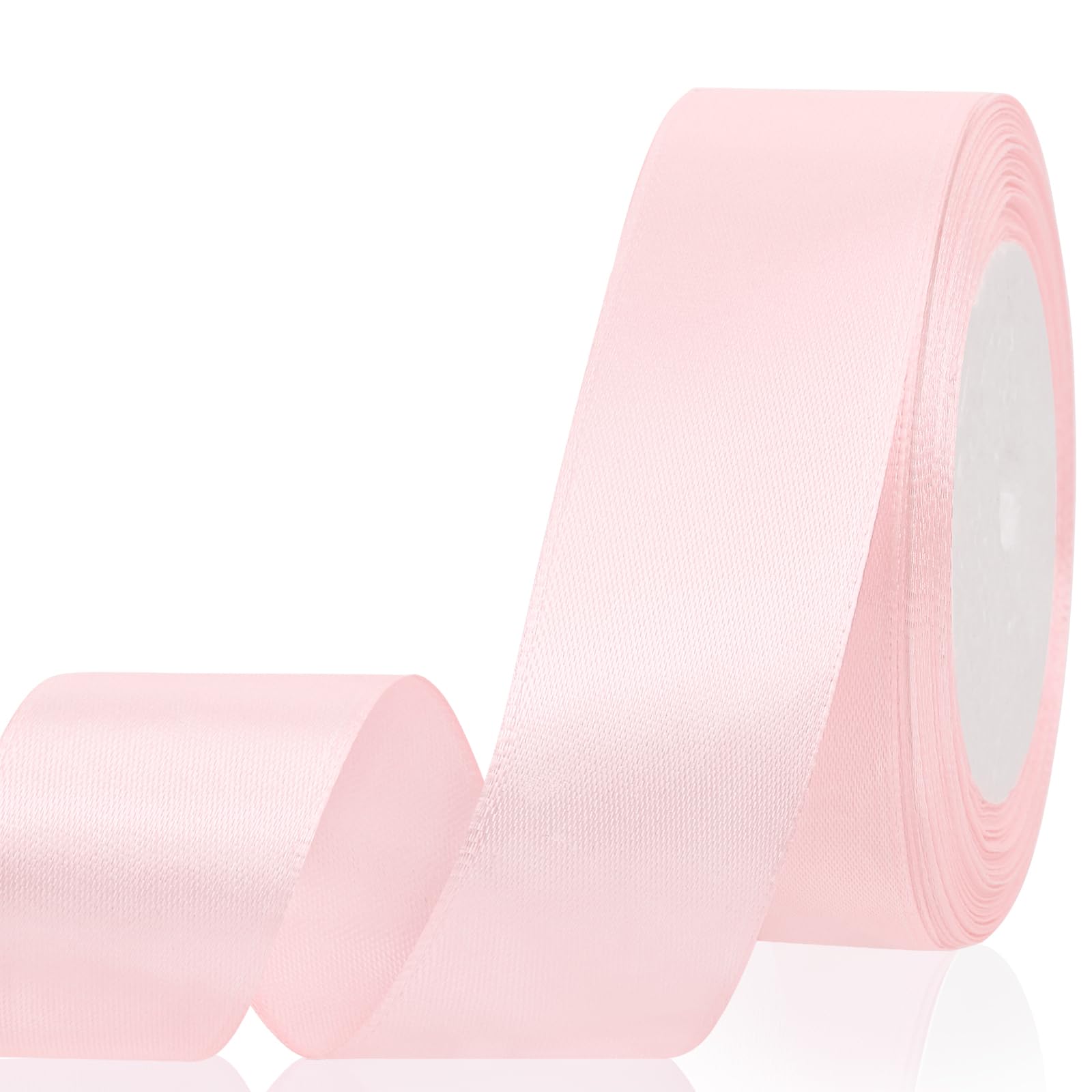 Snapklik.com : 1-1/2 Inch Light Pink Ribbon,25 Yards Light Pink Fabric ...