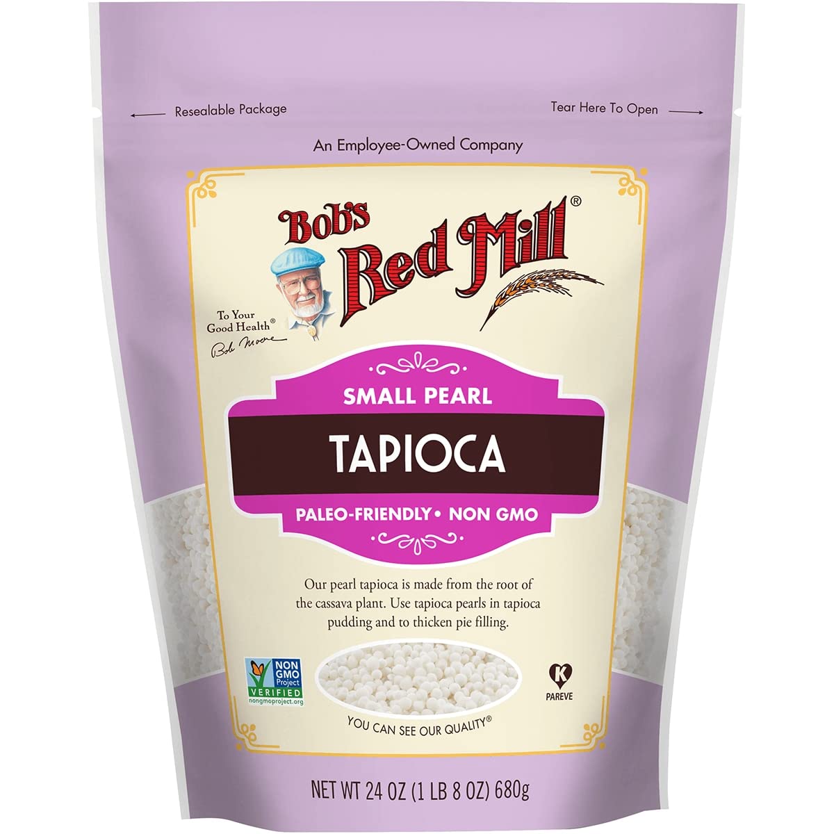 Amazon.com: Bob's Red Mill Tapioca, Small Pearl, 24 Ounce : Grocery ...