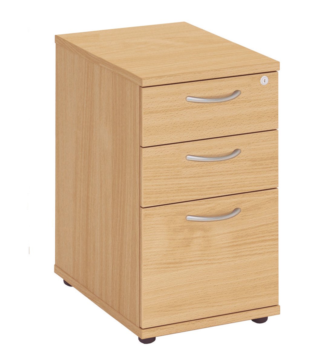 Office Hippo Fraction 3 Drawer Desk High Pedestal, 60 cm Deep, Pre ...