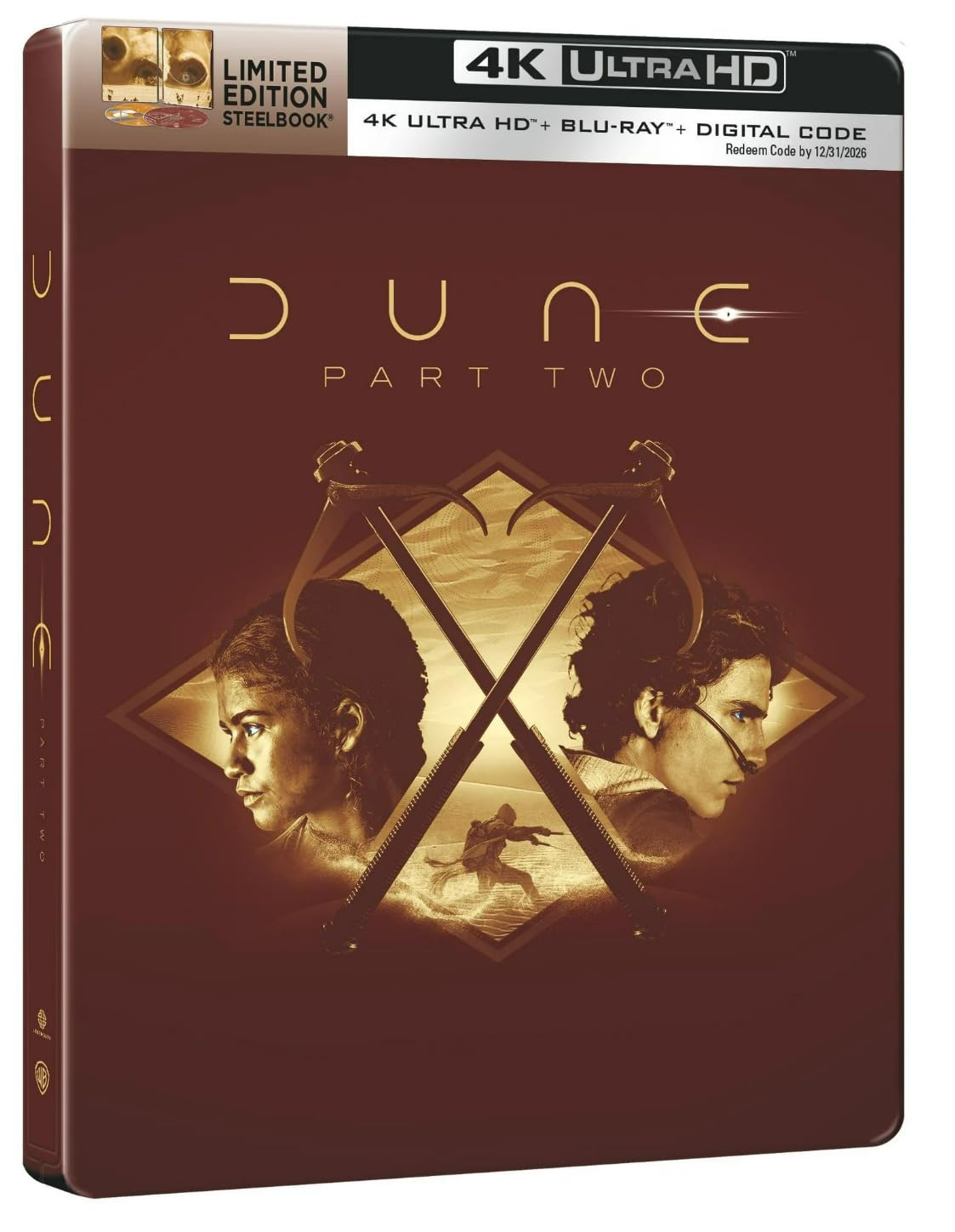 Amazon.com: DUNE: PART TWO US STEELBOOK (WMT/4KUHD/BD/DIG) : Timothee ...