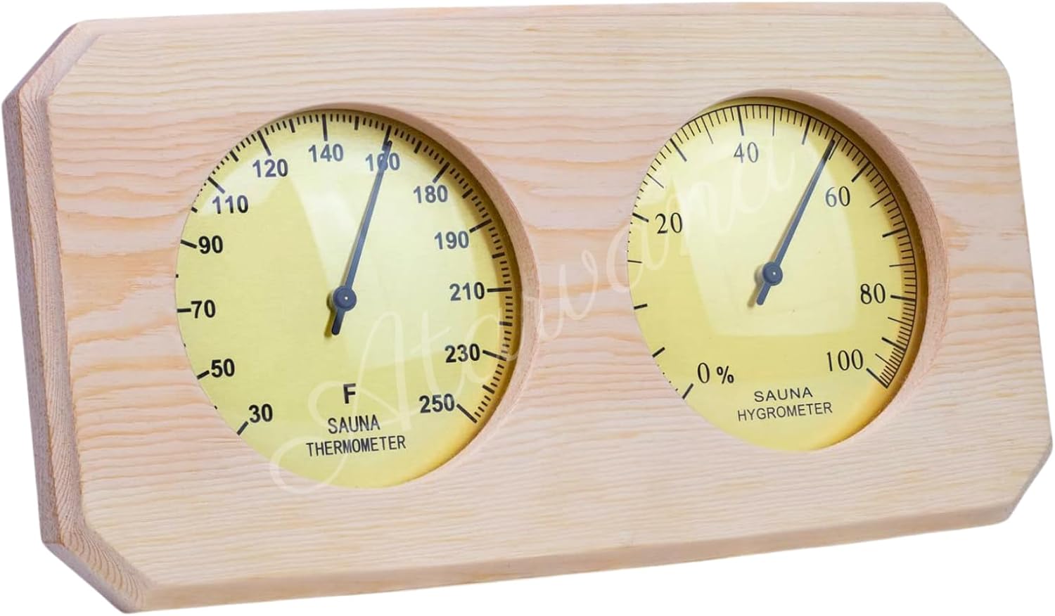 Amazon.com: 2 in 1 Sauna Thermometer Fahrenheit, Atarvana Indoor Wooden Sauna Thermometer ...