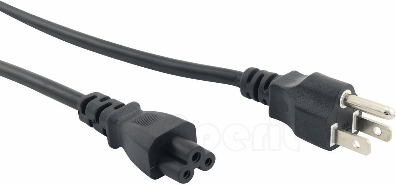 Amazon.com: Three-Round-Pin Cord 3-Prong AC Plug Cable for Laptop Power ...