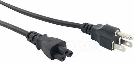 Amazon.com: Three-Round-Pin Cord 3-Prong AC Plug Cable for Laptop Power ...
