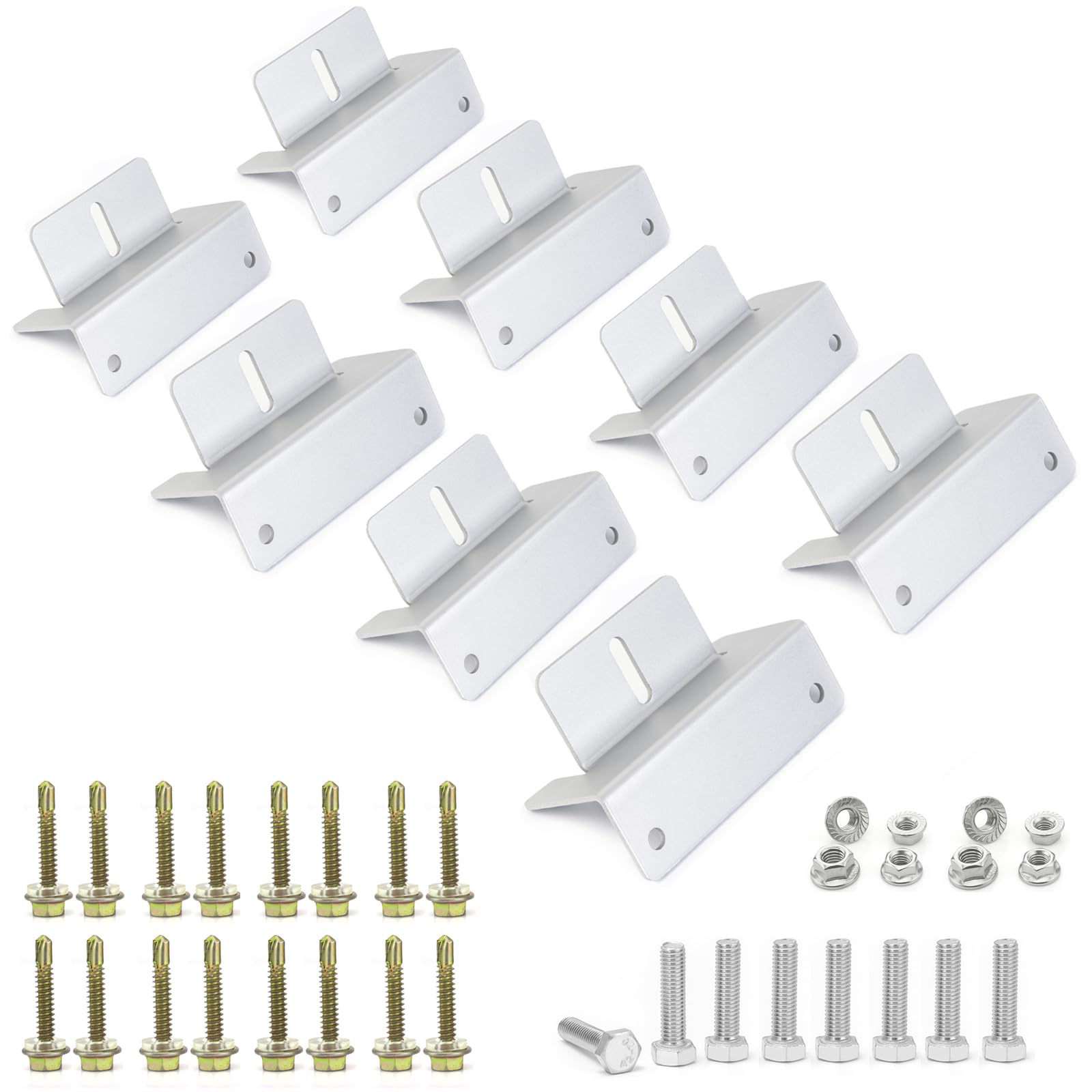 ECO-WORTHY Pack of 8 Solar Panel Mount Assembly, Solar Panel Z Holder ...