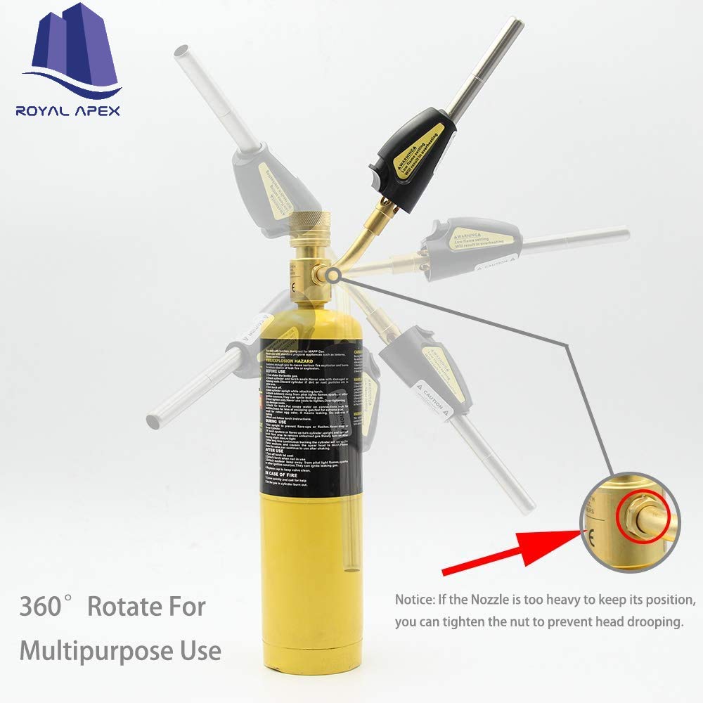 Buy Royal Apex Hand Torch Tips, Torch Swirl, MAP-Pro/LPG, Self Lighting ...