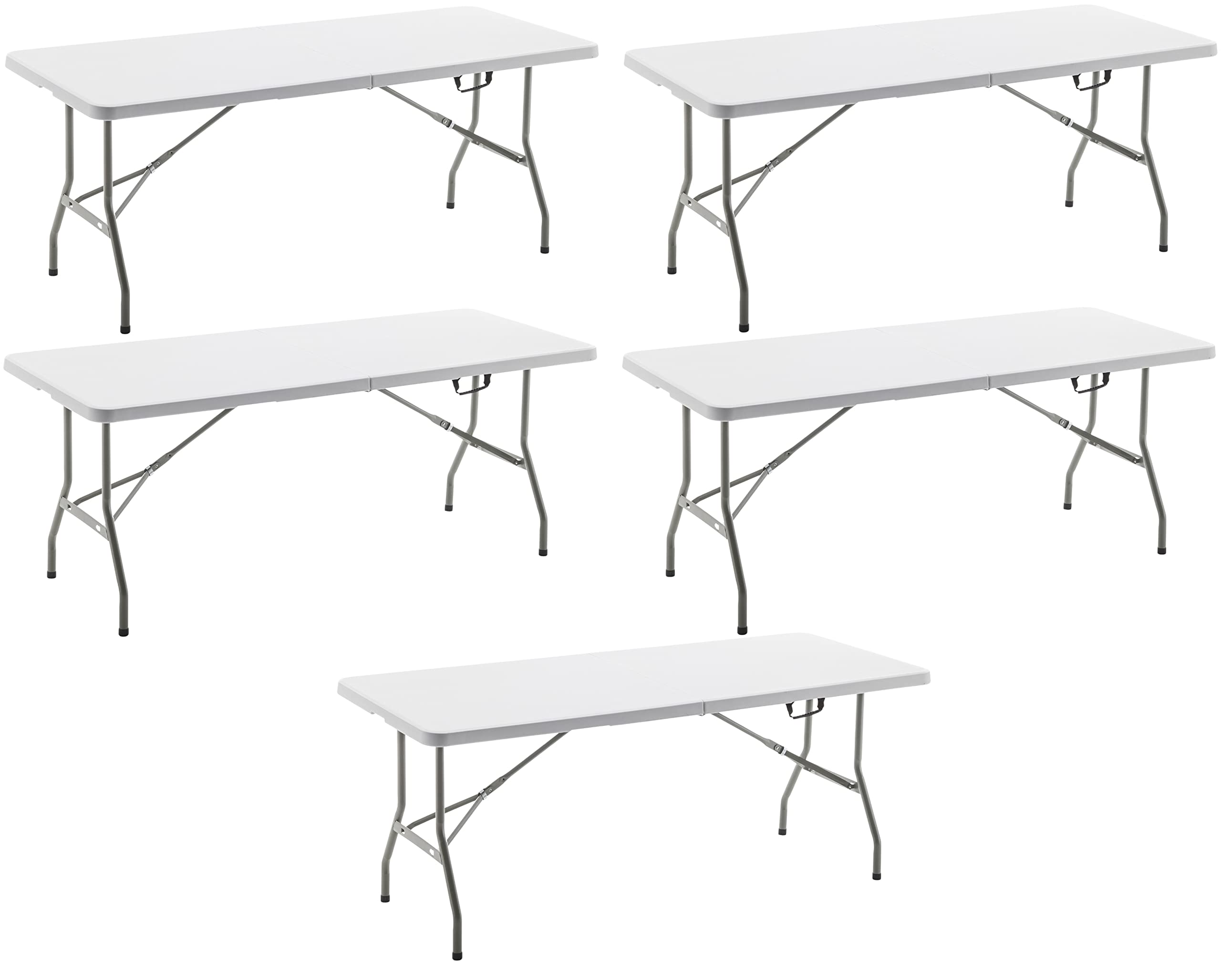 Amazon.com: BTEXPERT Fold-in-Half Folding Table 6 Feet 72"x 29.5 ...