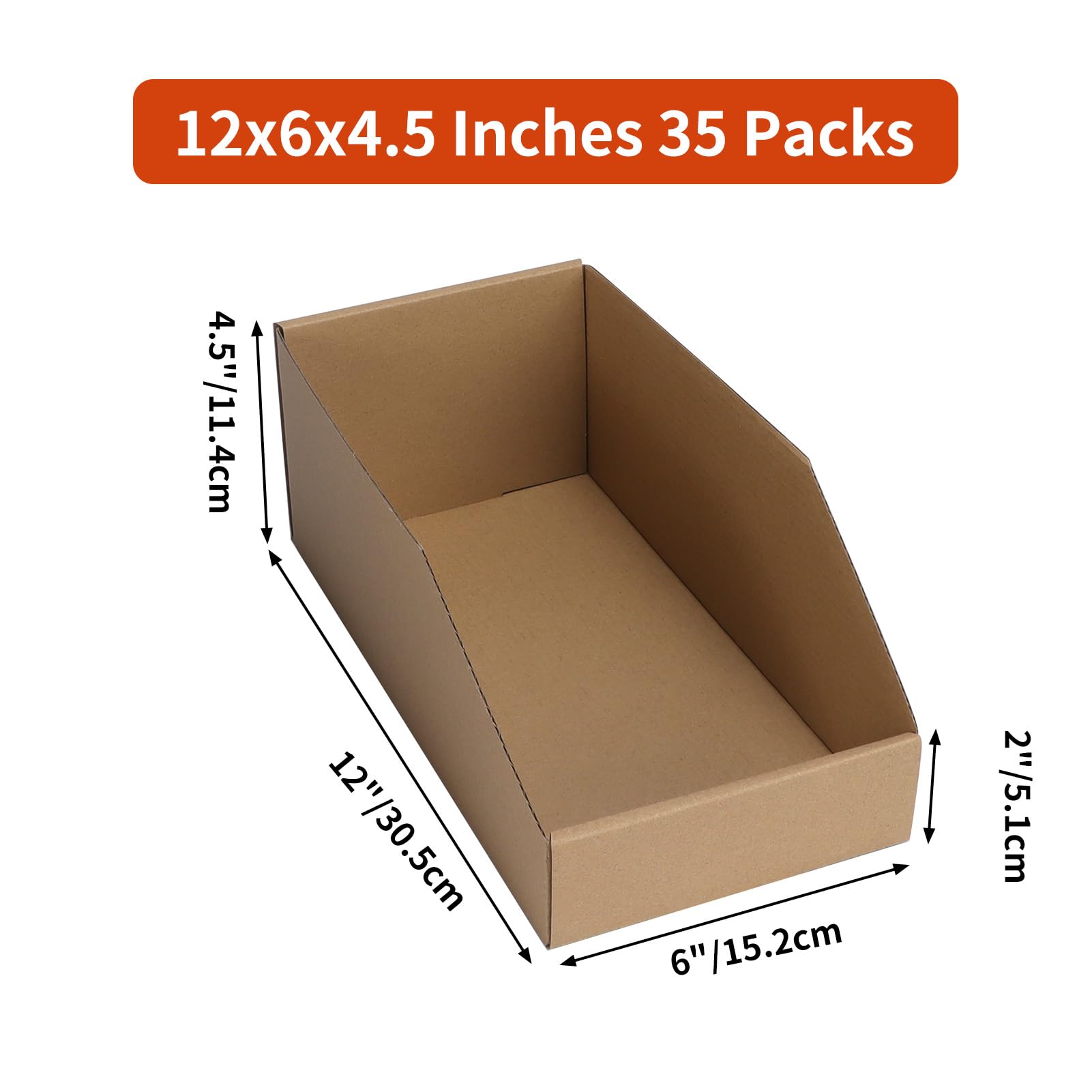 Snapklik.com : ZBEIVAN Corrugated Cardboard Storage Bins
