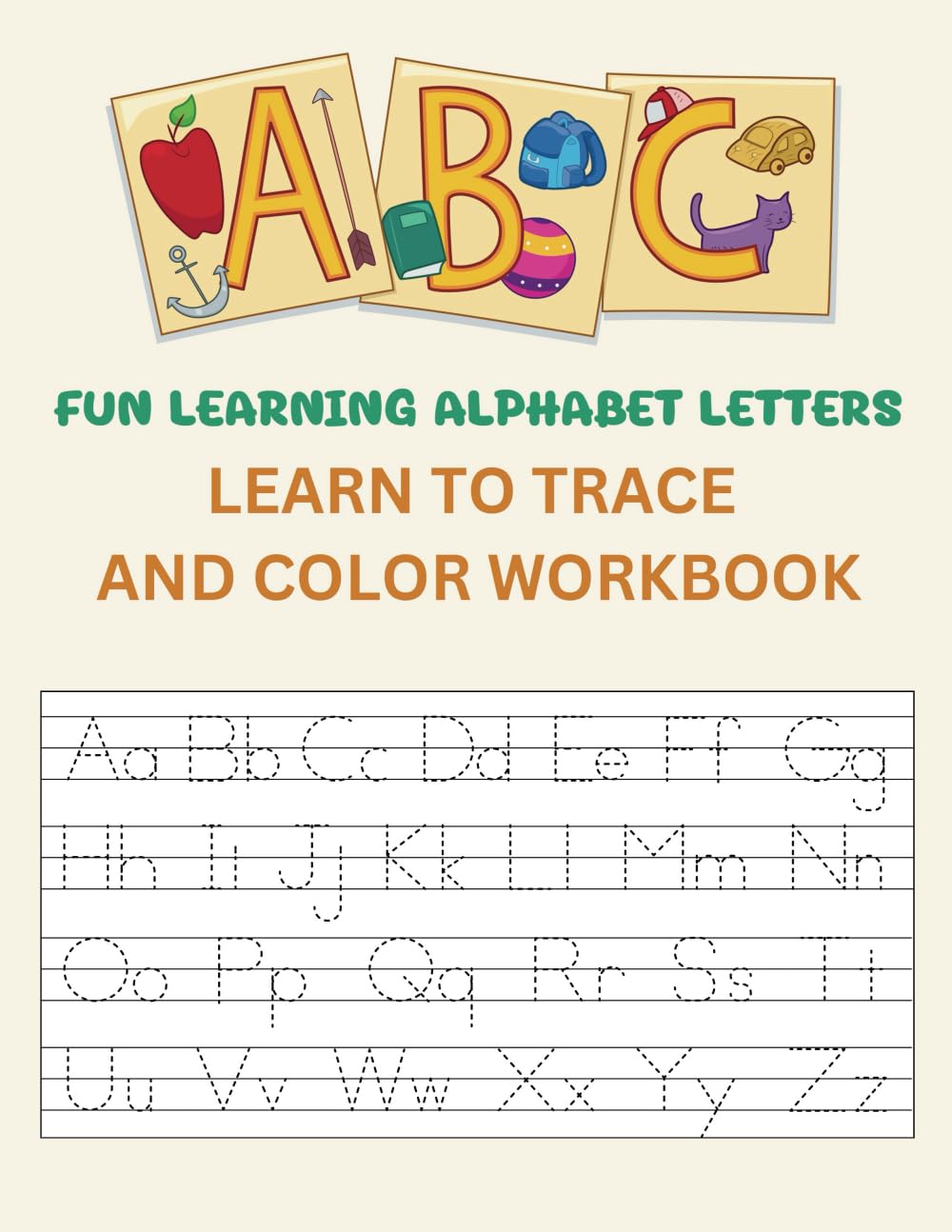 Buy FUN LEARNING ALPHABET LETTERS : LEARN TO TRACE AND COLOR ABC ...