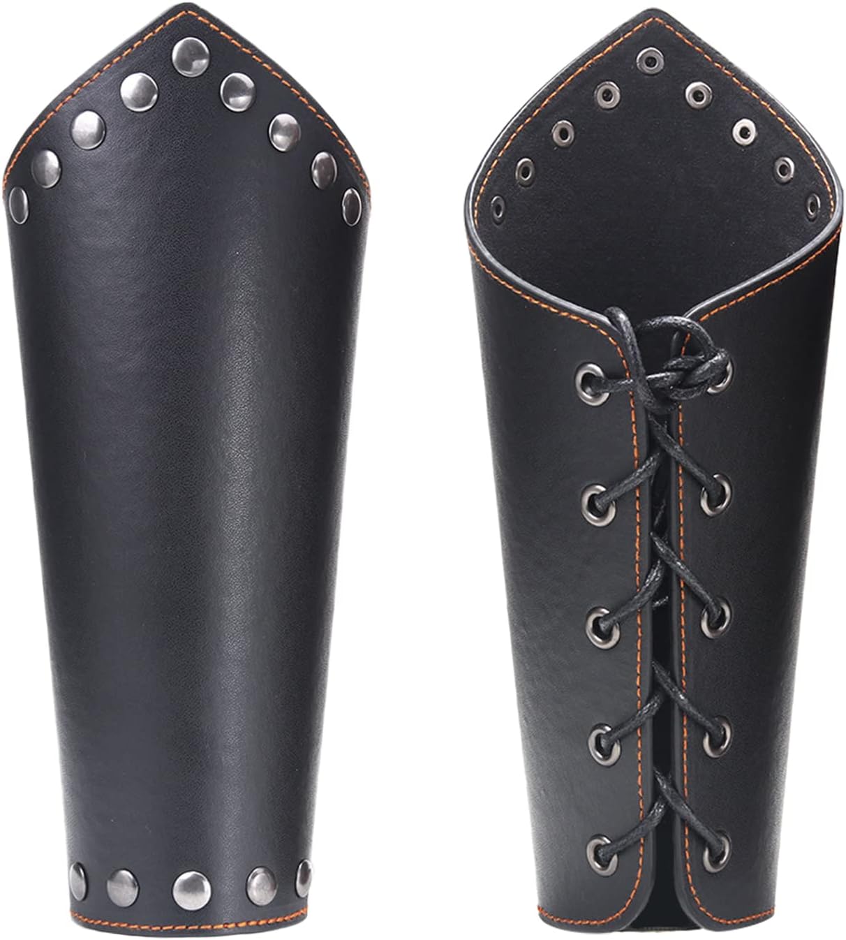 GORGECRAFT 2PCS Leather Gauntlet Wristband Medieval Armor Bracers ...