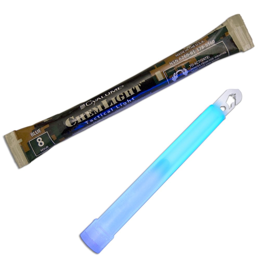 Cyalume ChemLight Military Grade Chemical Light Sticks, Blue, 6" Long ...