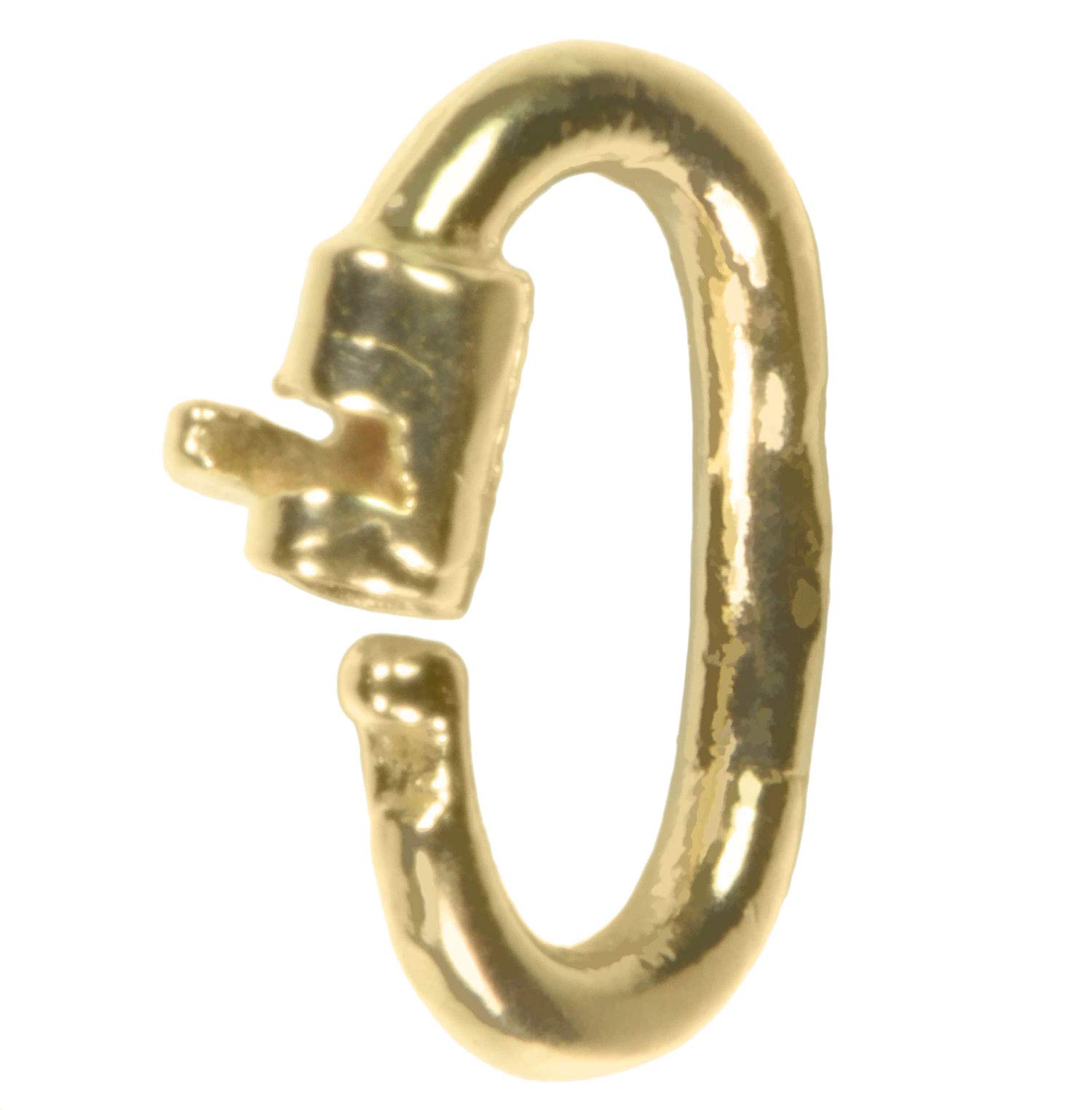 Snapklik.com : 14K Gold Link Lock Locking Chain Link Very Tiny 4.75mm X 6mm