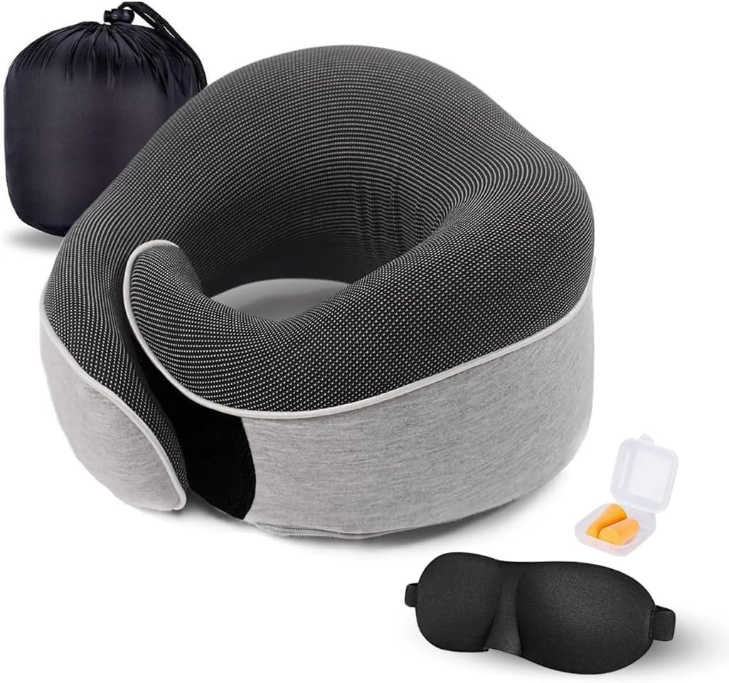 Amazon.com: Generic Travel Neck Pillow, Memory Foam Donut Travel Pillow ...