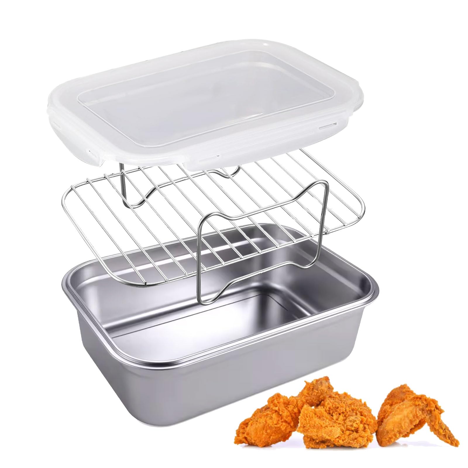 Amazon.com: EffiShelf Stainless steel Batter Bowl - breading bowl ...