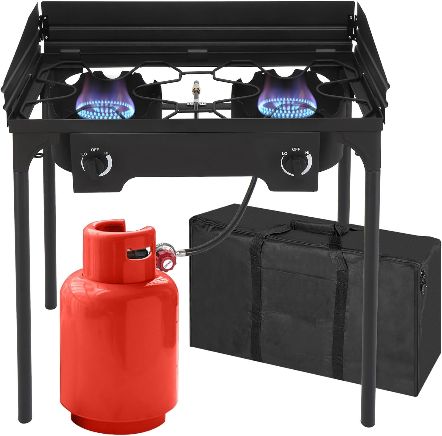 Amazon.com: Bonnlo 2-Burner Outdoor Portable Propane Burner Stove ...
