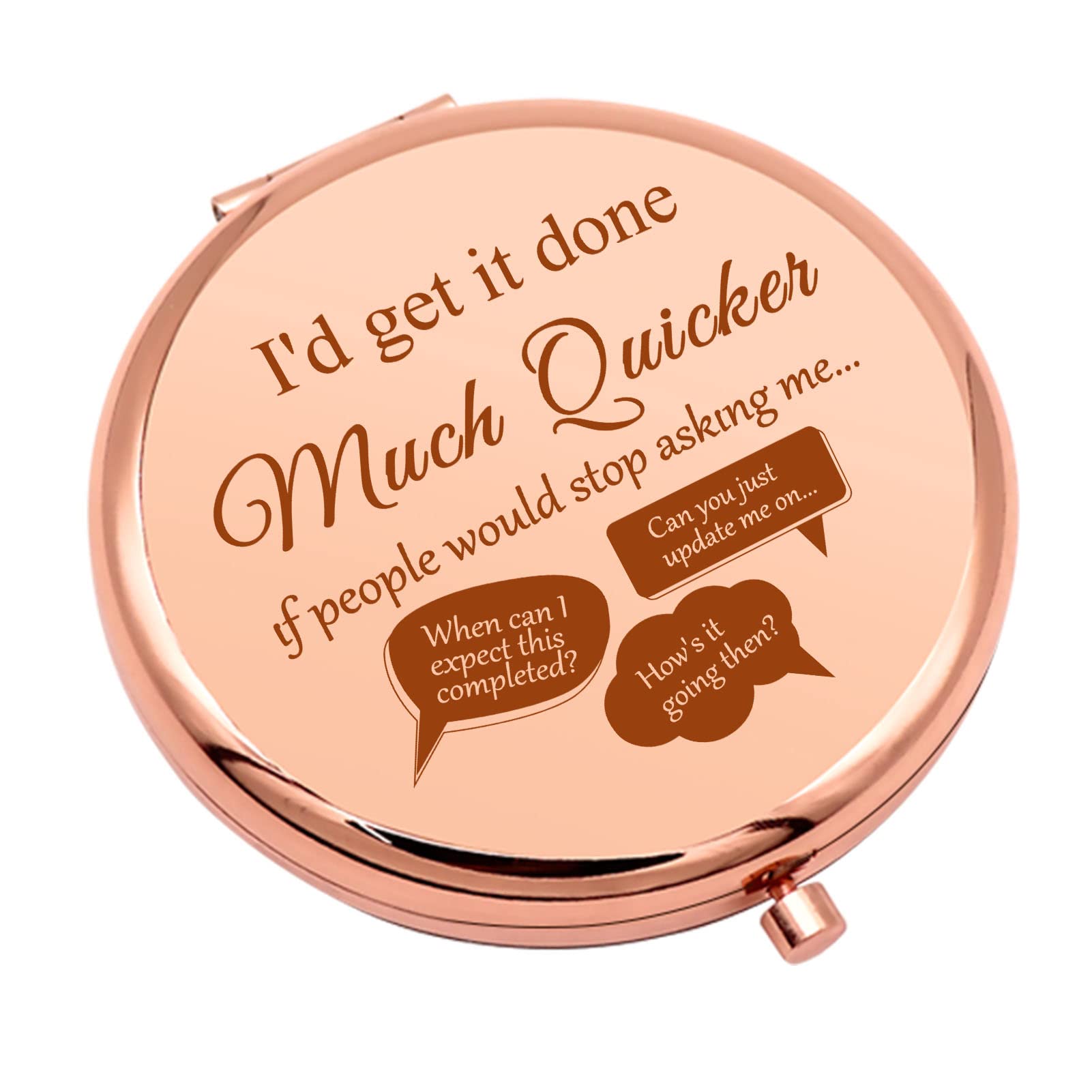 Humorous Joke Sarcastic Gifts for Women Compact Makeup Mirror for ...