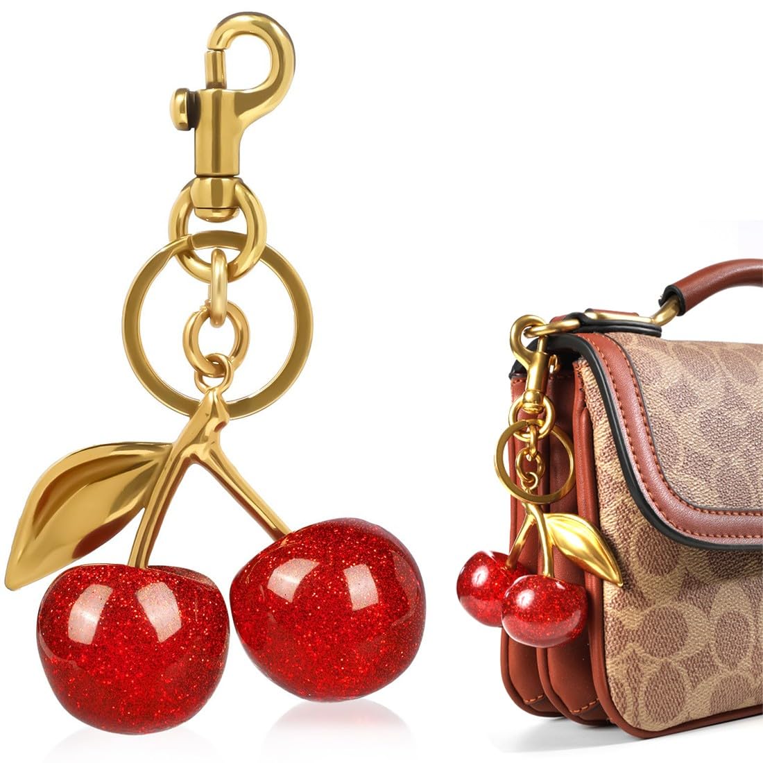 Charms para bolso de cereza, colgante de cereza, llavero de coche ...