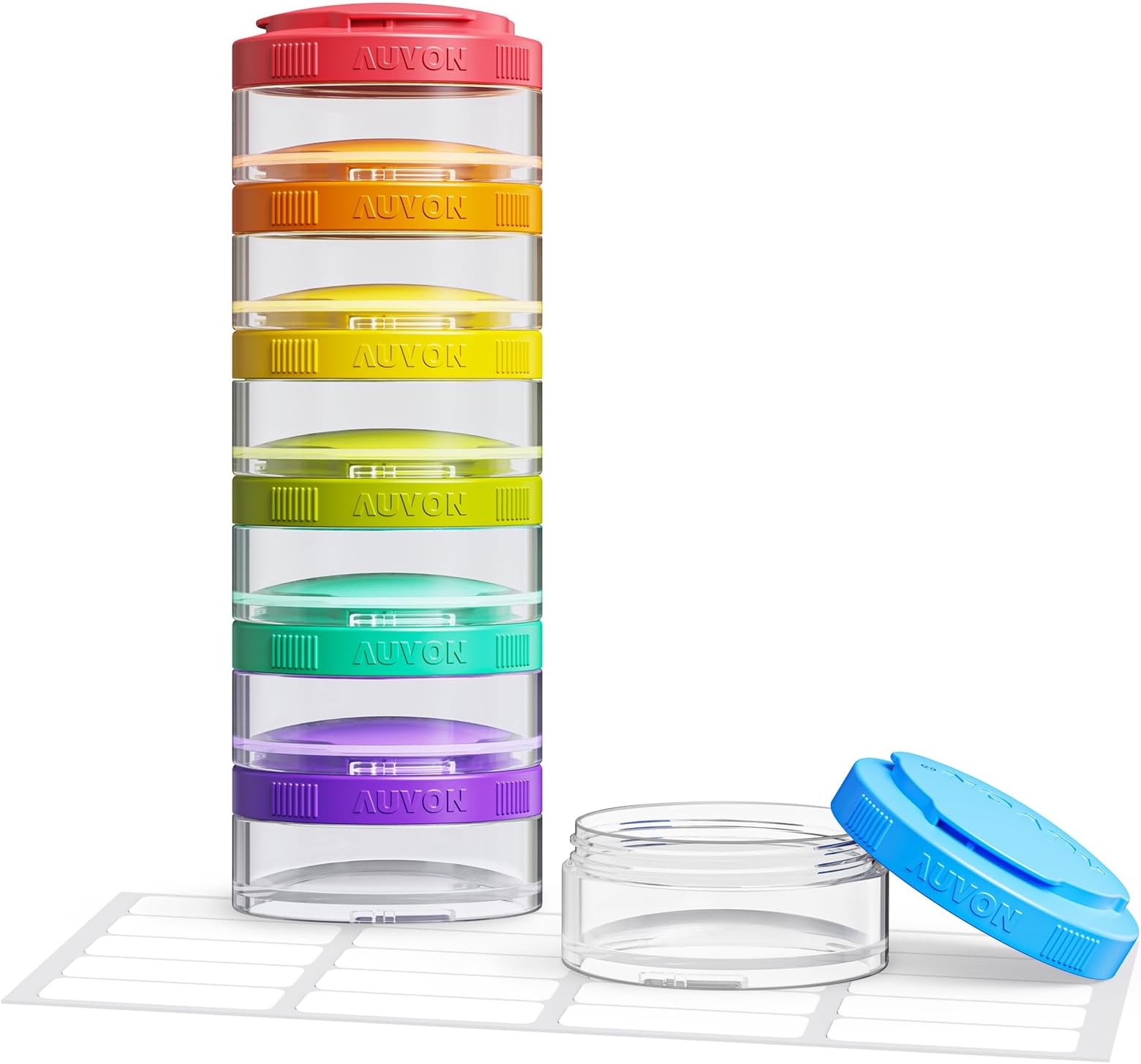 Amazon.com: AUVON Stackable Pill Organizer for Flexible Use, Extra ...