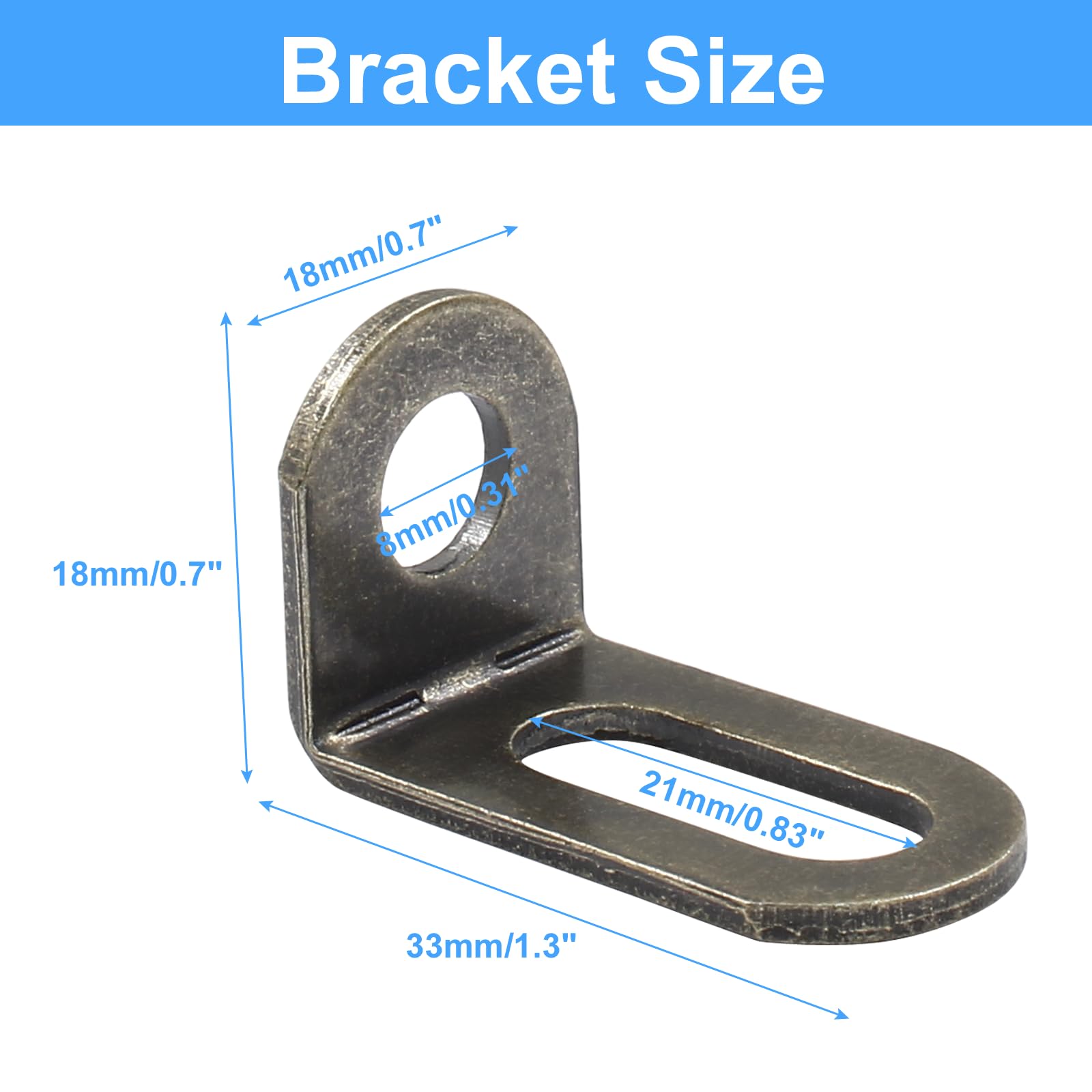 Snapklik.com : 15 Pcs 18x18x33mm/07"x07"x12" Adjustable Right Angle Brackets L-Shape Corner ...