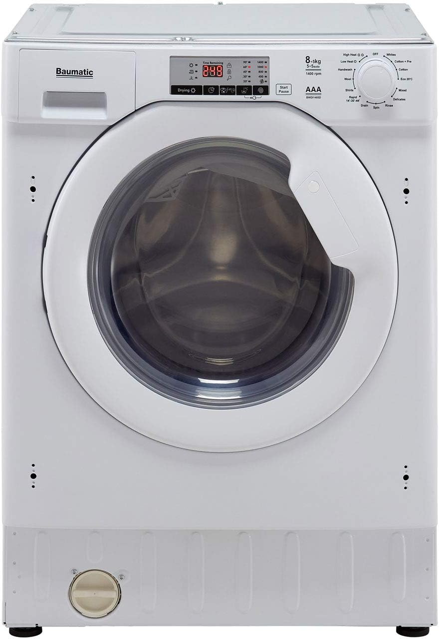Baumatic BWDI1485D-80 8kg Wash 5kg Dry 1400rpm Integrated Washer Dryer ...