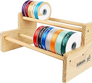 Ribbon Holder Organizer Rack, 2 Tier Craft Sewing Room Storage Stand ...