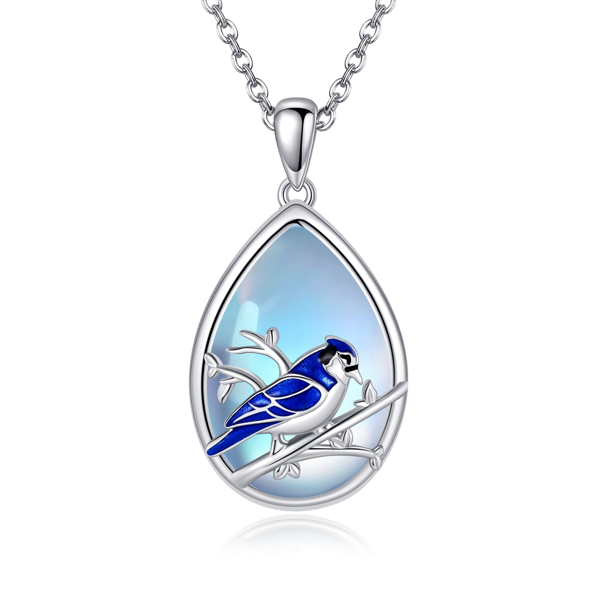 Amazon.com: ONEFINITY Blue Jay Necklace 925 Sterling Silver Blue Jay ...