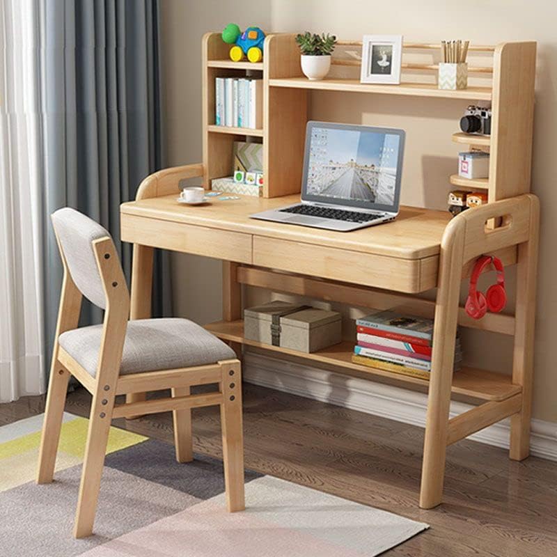 Amazon.com: CraftThink Kids Writing Desk, Solid Wood Office Desk with ...